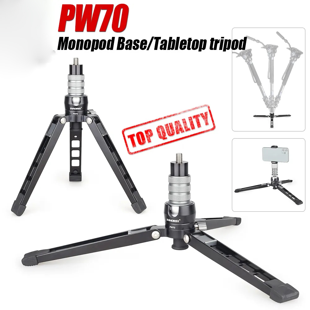 PW70 Mini Tripod Monopod Stand Base for DSLR Camera Gopro Cellphone ...