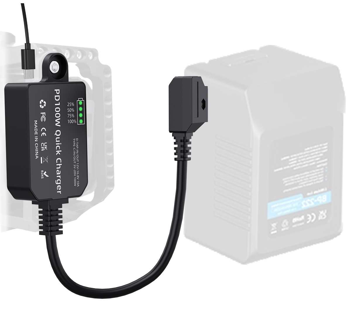 PD100 Dtap to Type-c PD Bidirectional Quick Charger Cable, USB-C PD ...